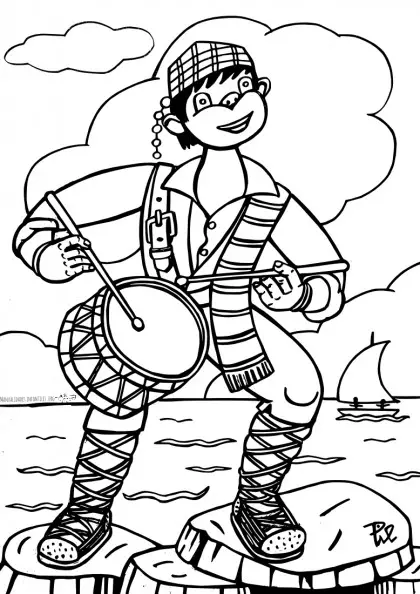 Dibujos de las fallas de valencia para pintar -Manualidades Infantiles