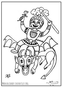 Dibujos Sant Jordi para Pintar