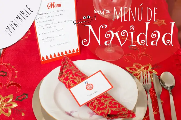Imprimible para el Menú de Navidad -Manualidades Infantiles