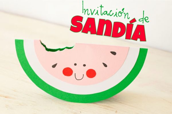 Tarjeta sandia -Manualidades Infantiles