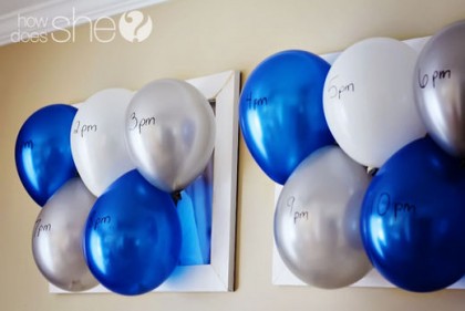 Reloj de cuenta atrás con globos -Manualidades Infantiles