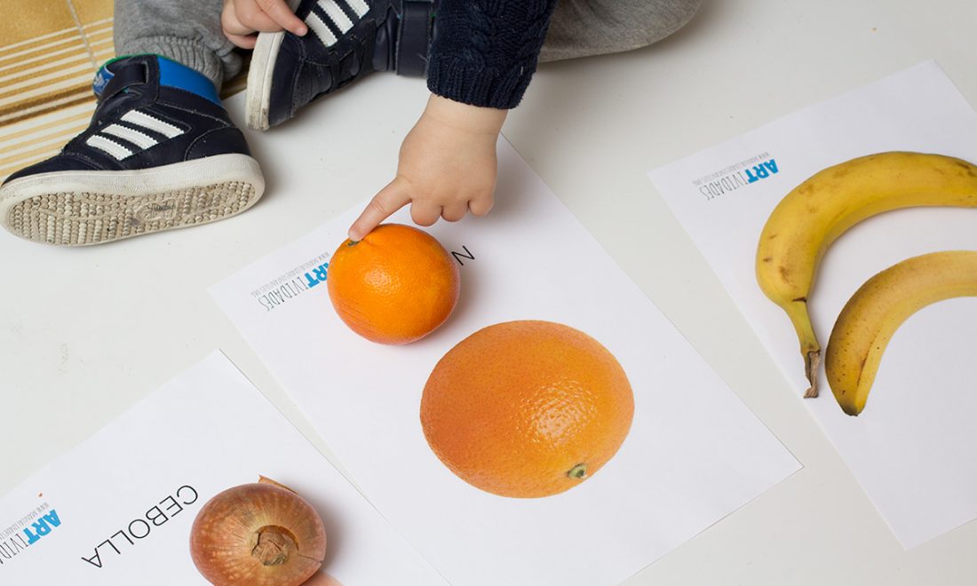 Juego de reconocer frutas y verduras -Manualidades Infantiles